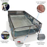 75-500 Gallons Clear Portable Koi Show Tank | Ideal for Breeding, Aqua ...